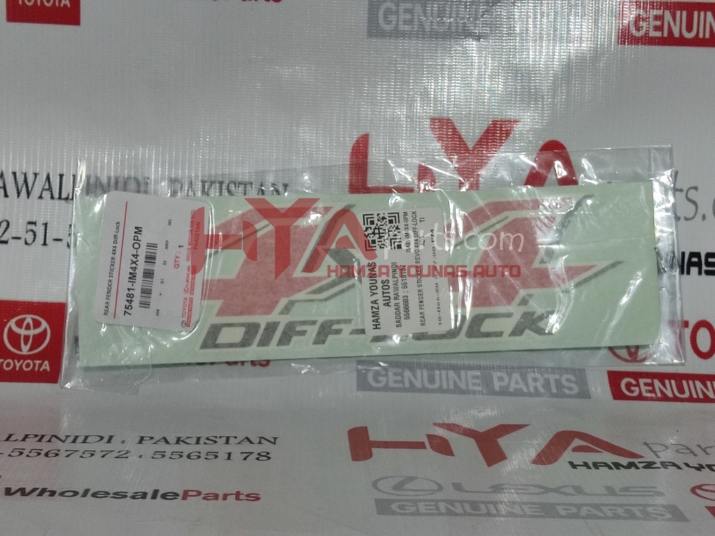 REAR FENDER STICKER REVO 4X4 DIFF-LOCK | H Y A parts